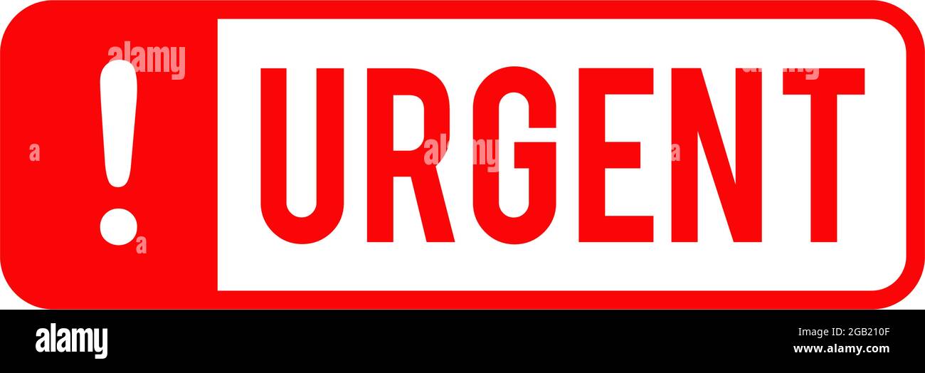 Urgent sign icon logo design vector template Stock Vector Image & Art ...