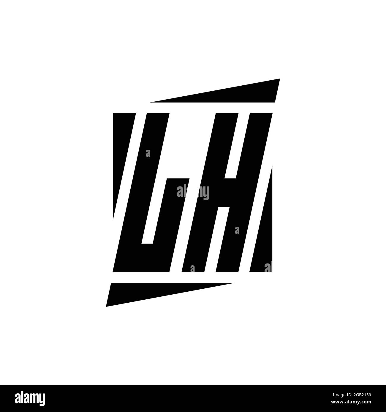 LH Logo monogram with modern style concept design template isolated on ...