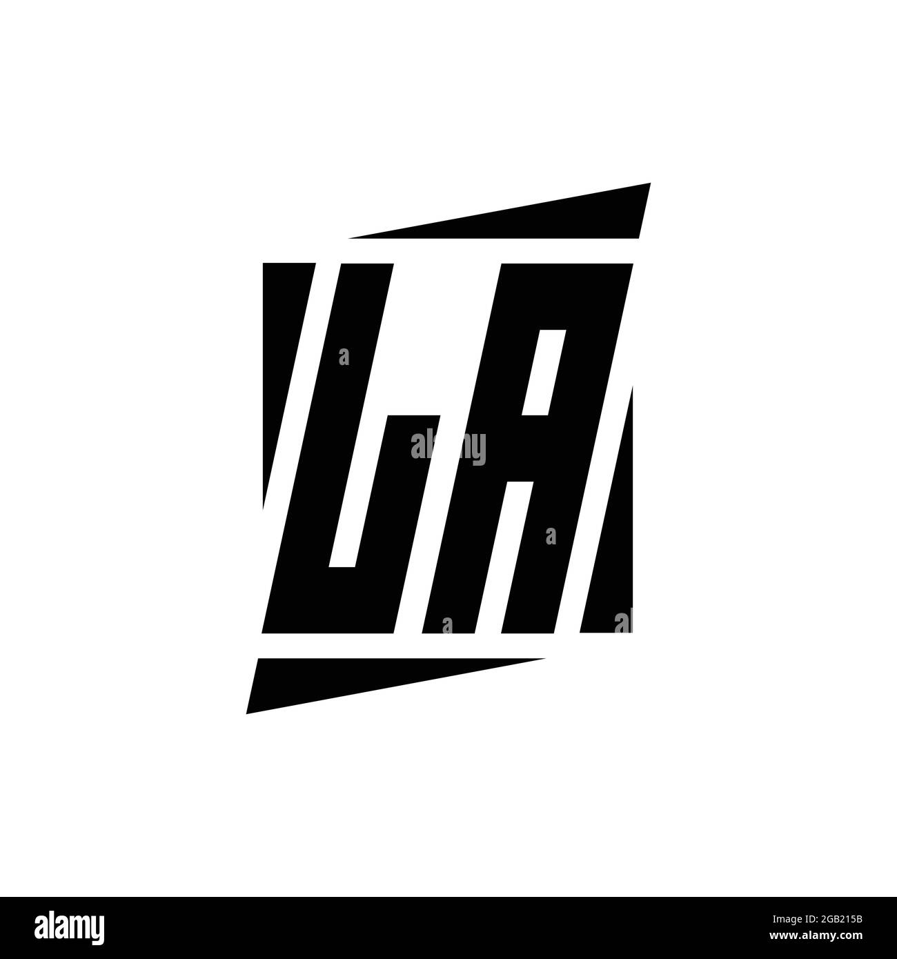 LA Logo monogram with modern style concept design template isolated on ...