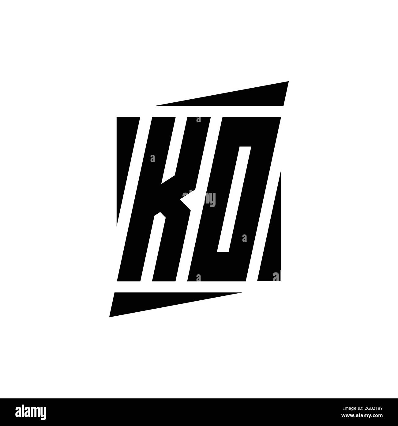 KO Logo monogram with modern style concept design template isolated on ...