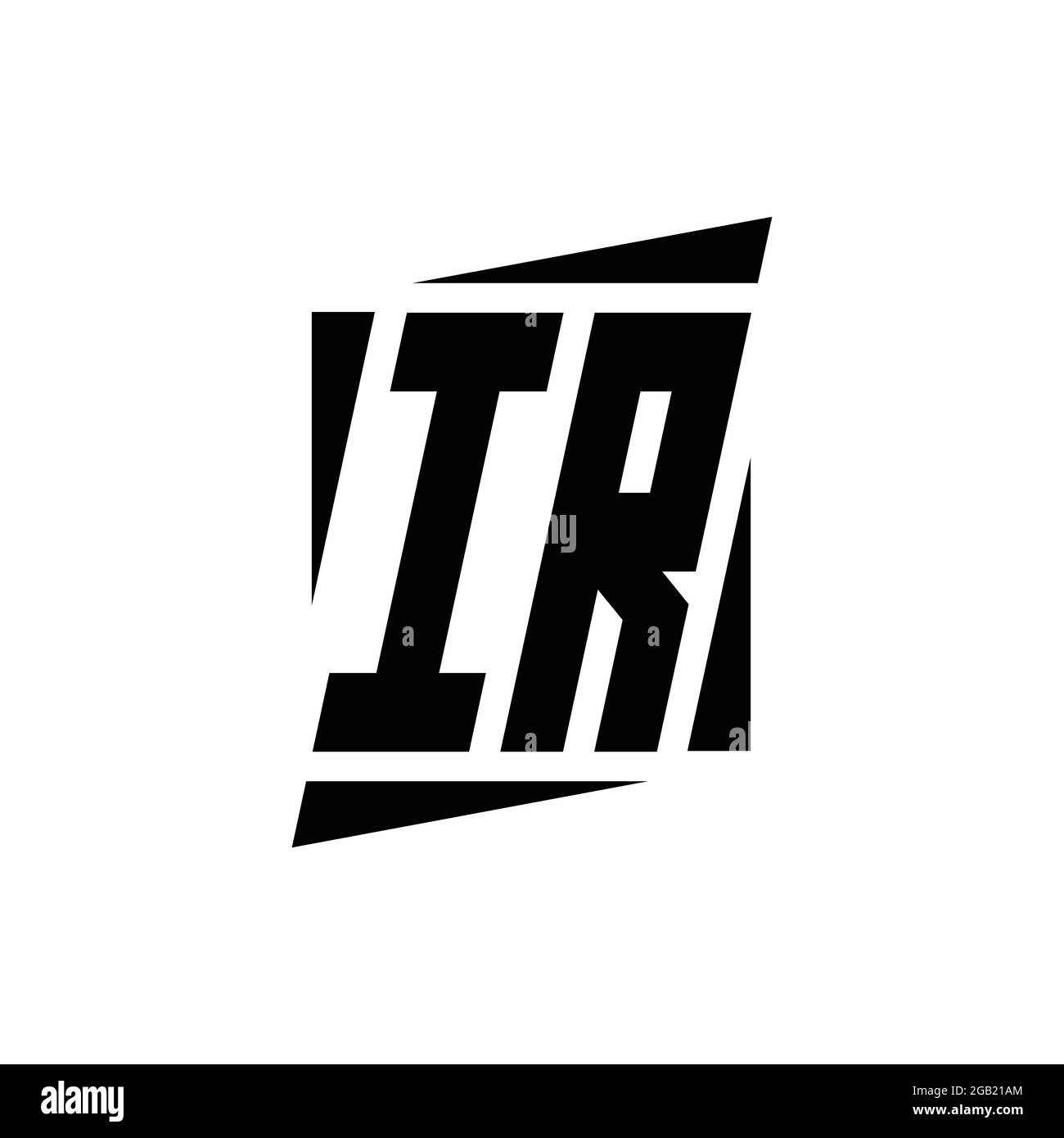 IR Logo monogram with modern style concept design template isolated on ...