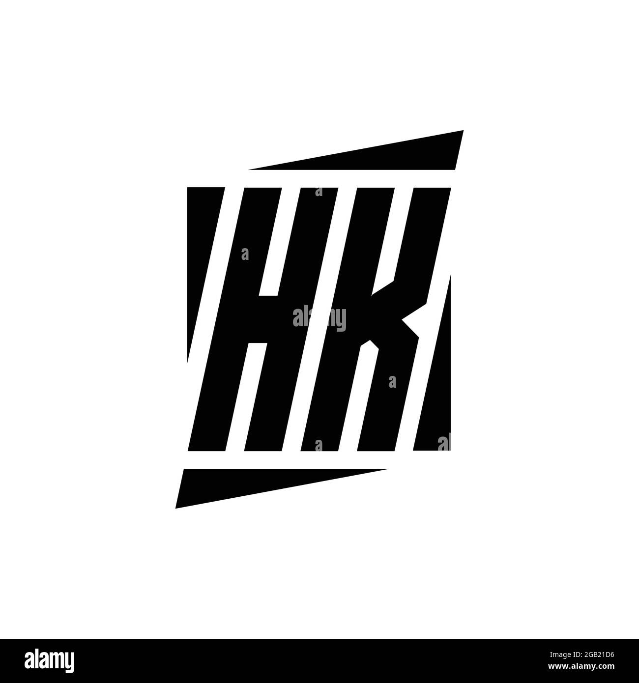 HK Logo monogram with modern style concept design template isolated on ...