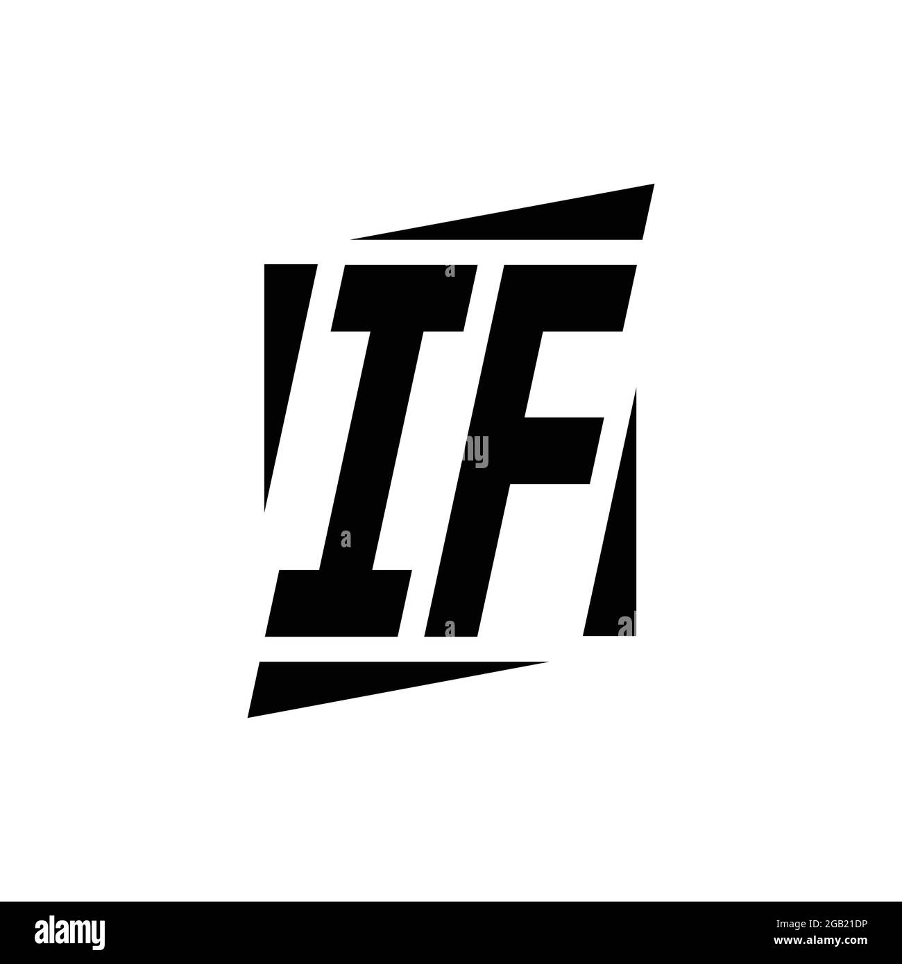 IF Logo monogram with modern style concept design template isolated on ...