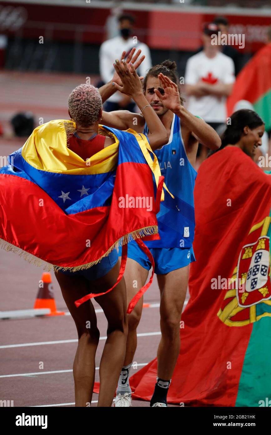Tokyo, Kanto, Japan. 1st Aug, 2021. Triple jump winner Yulimar Rojas ...