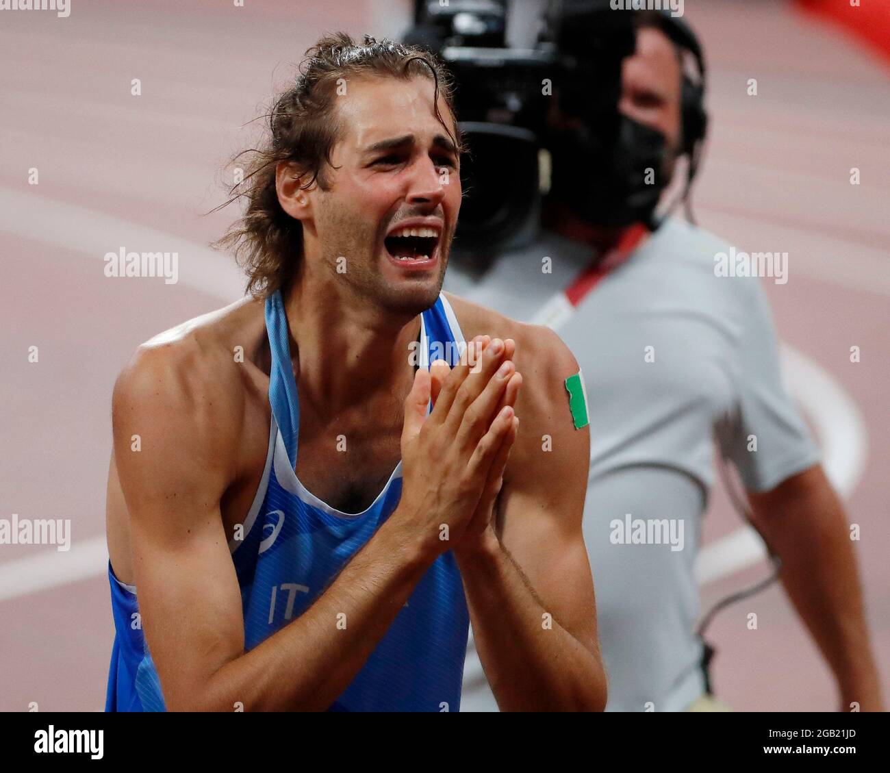 Tokyo, Kanto, Japan. 1st Aug, 2021. Gianmarco Tamberi (ITA) reacts ...