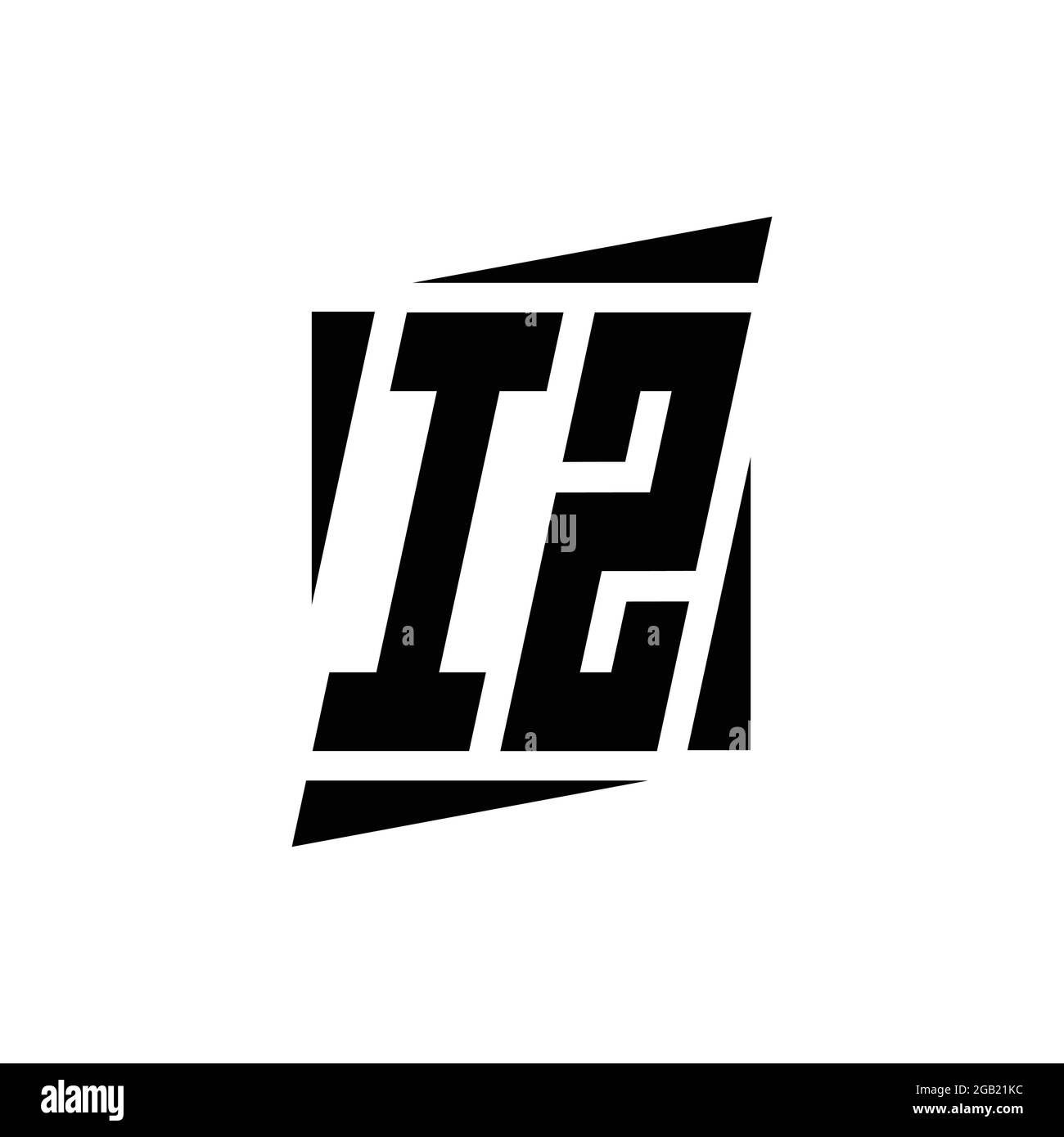 IZ Logo monogram with modern style concept design template isolated on ...