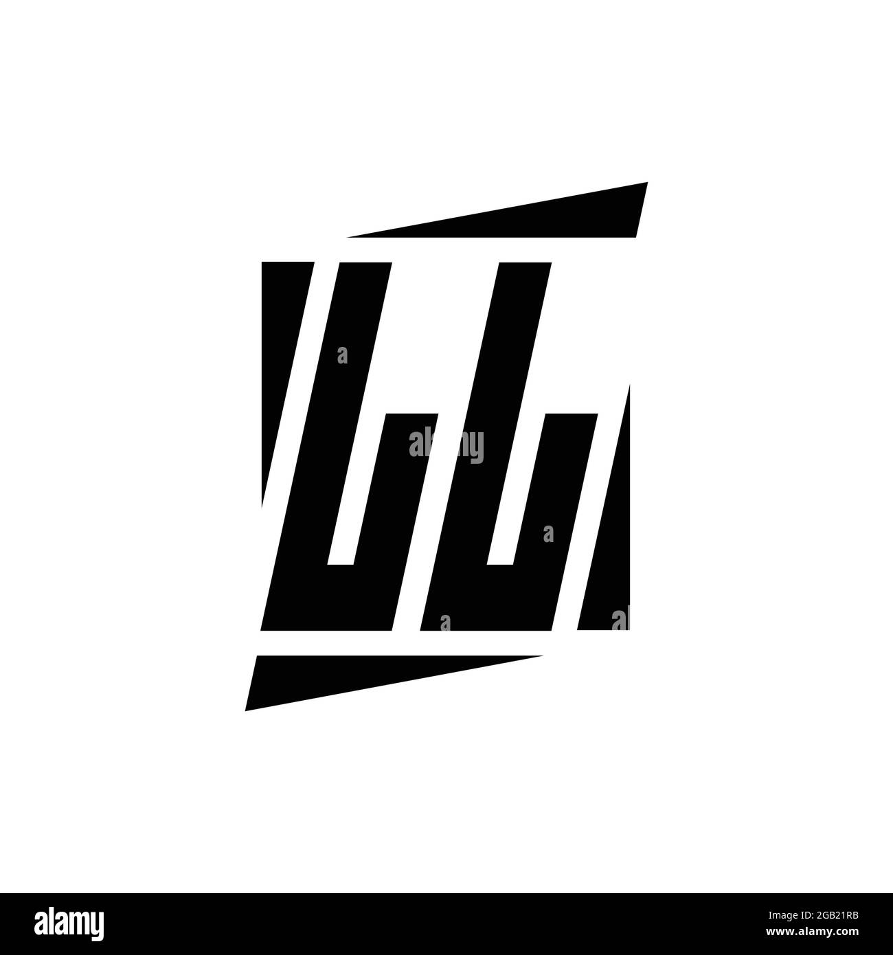 LL Logo monogram with modern style concept design template isolated on ...