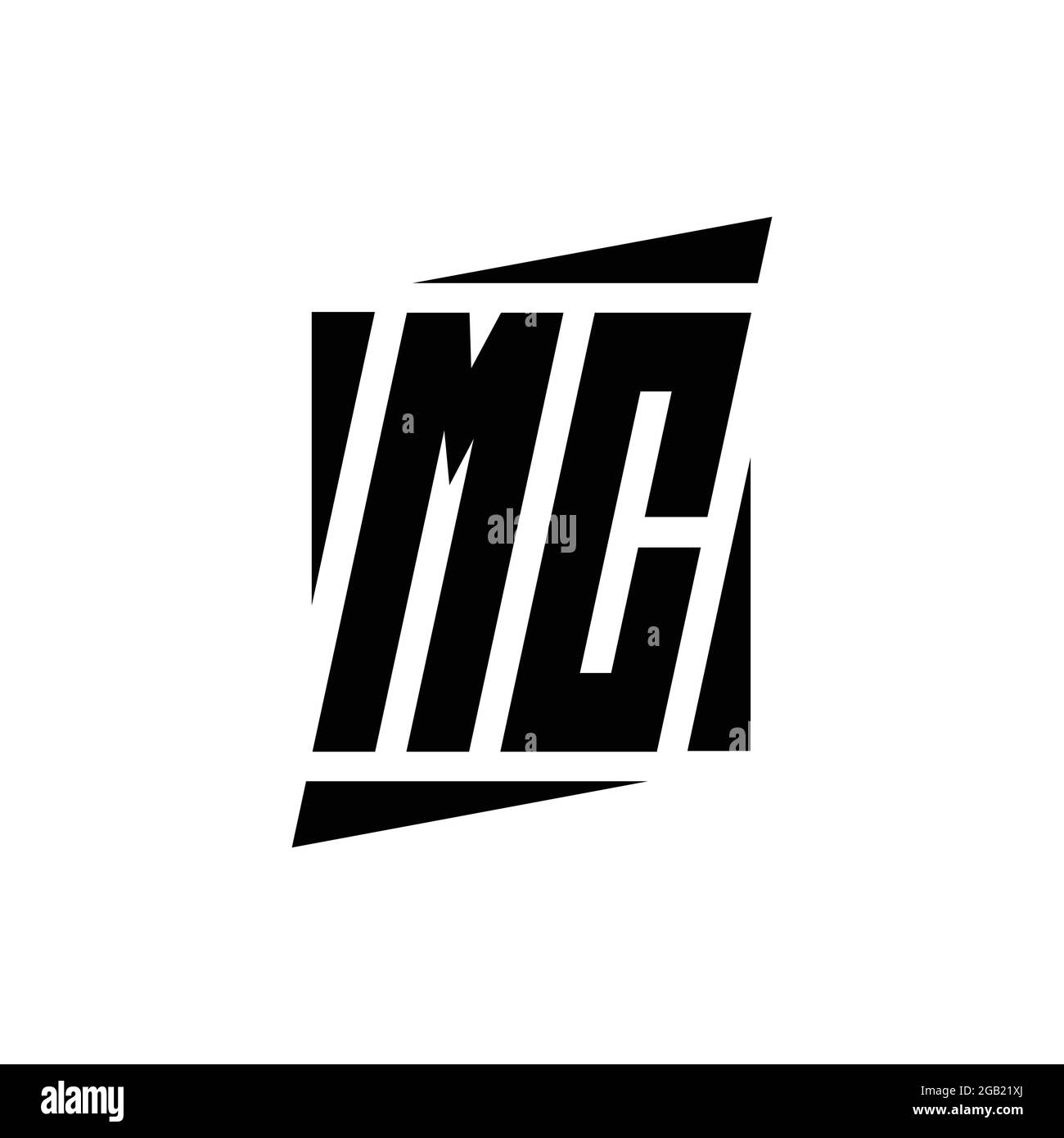 MC Logo monogram with modern style concept design template isolated on ...
