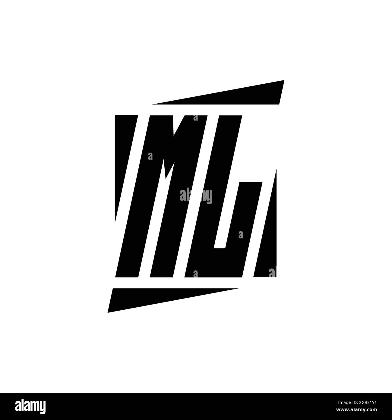 ML Logo monogram with modern style concept design template isolated on ...