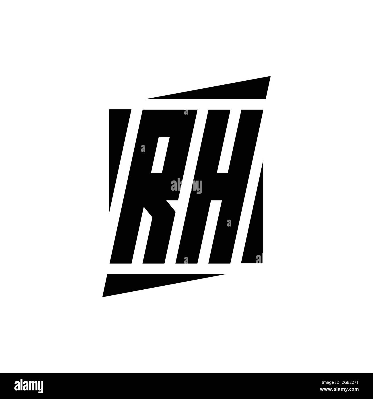 RH Logo monogram with modern style concept design template isolated on ...