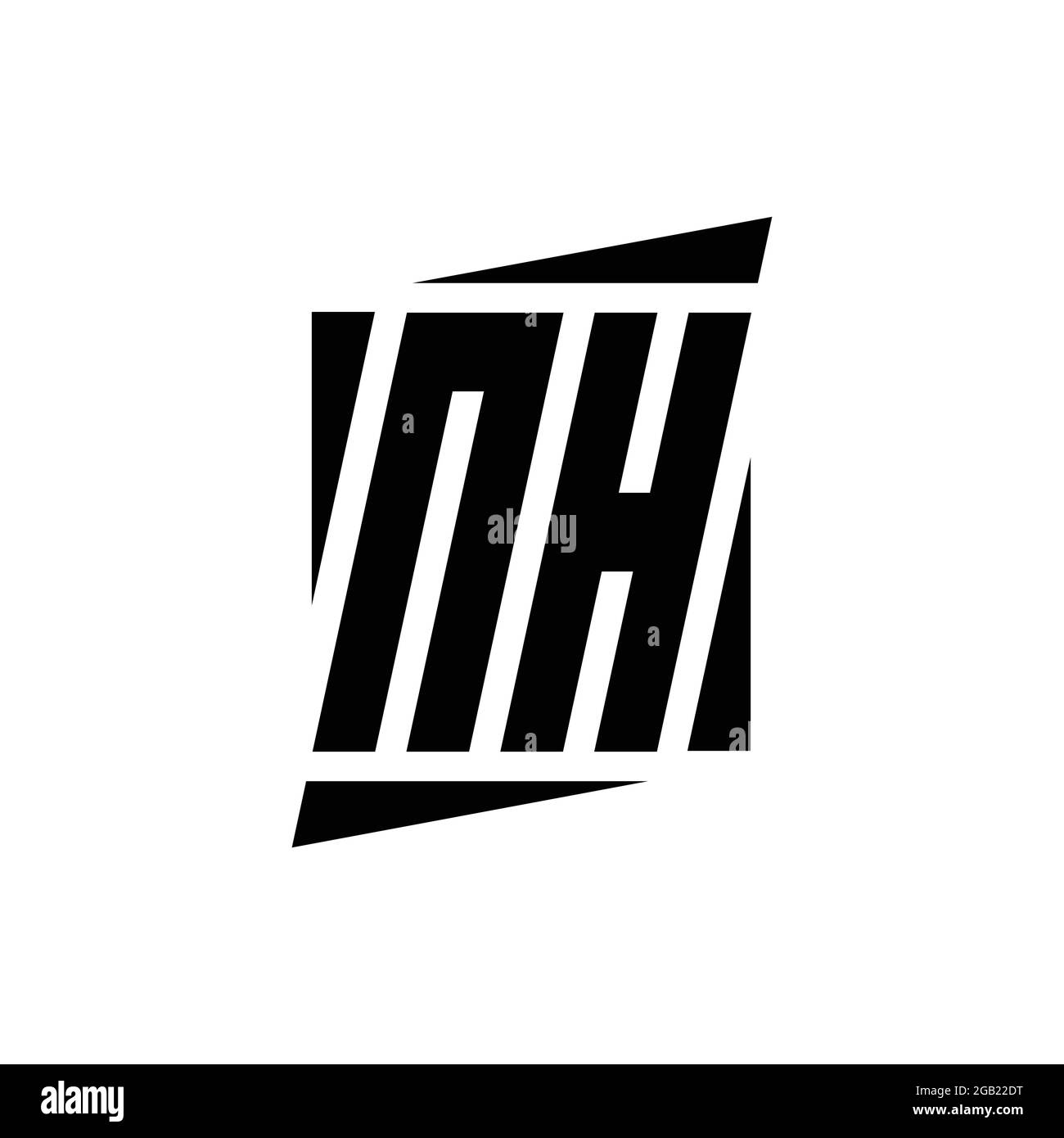 NH Logo monogram with modern style concept design template isolated on ...