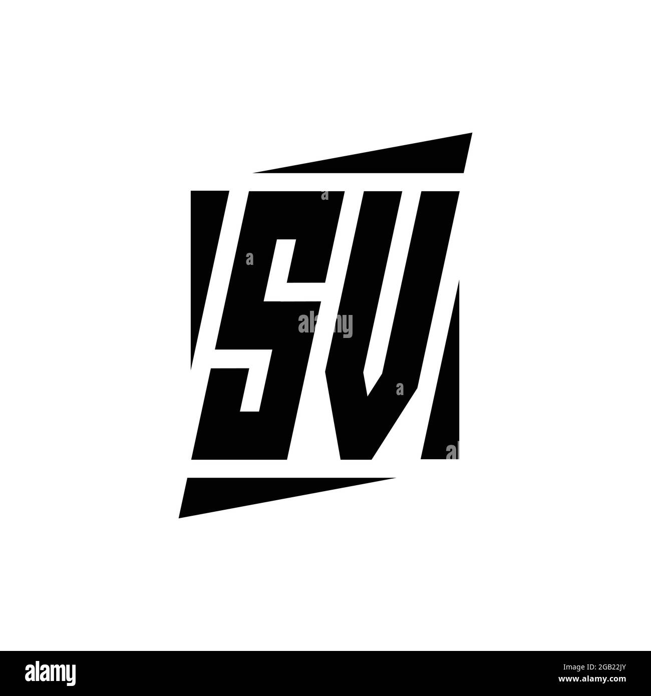 SV Logo monogram with modern style concept design template isolated on ...