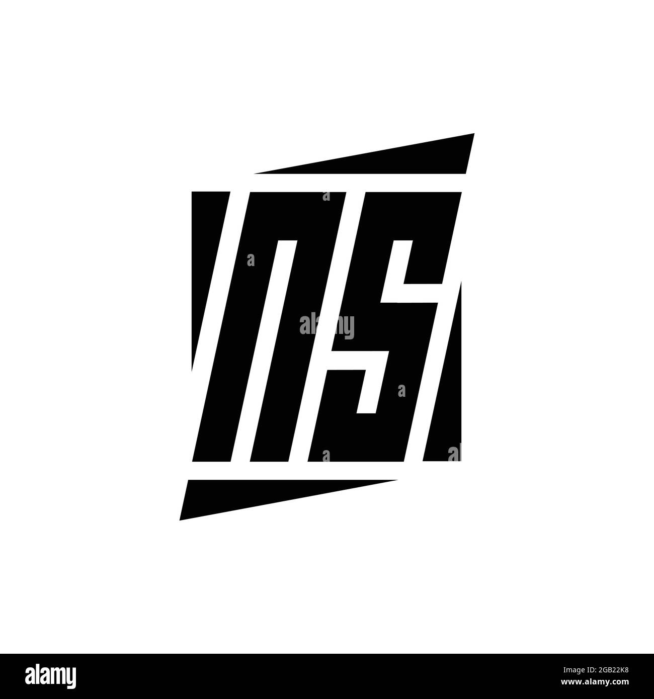 NS Logo monogram with modern style concept design template isolated on ...