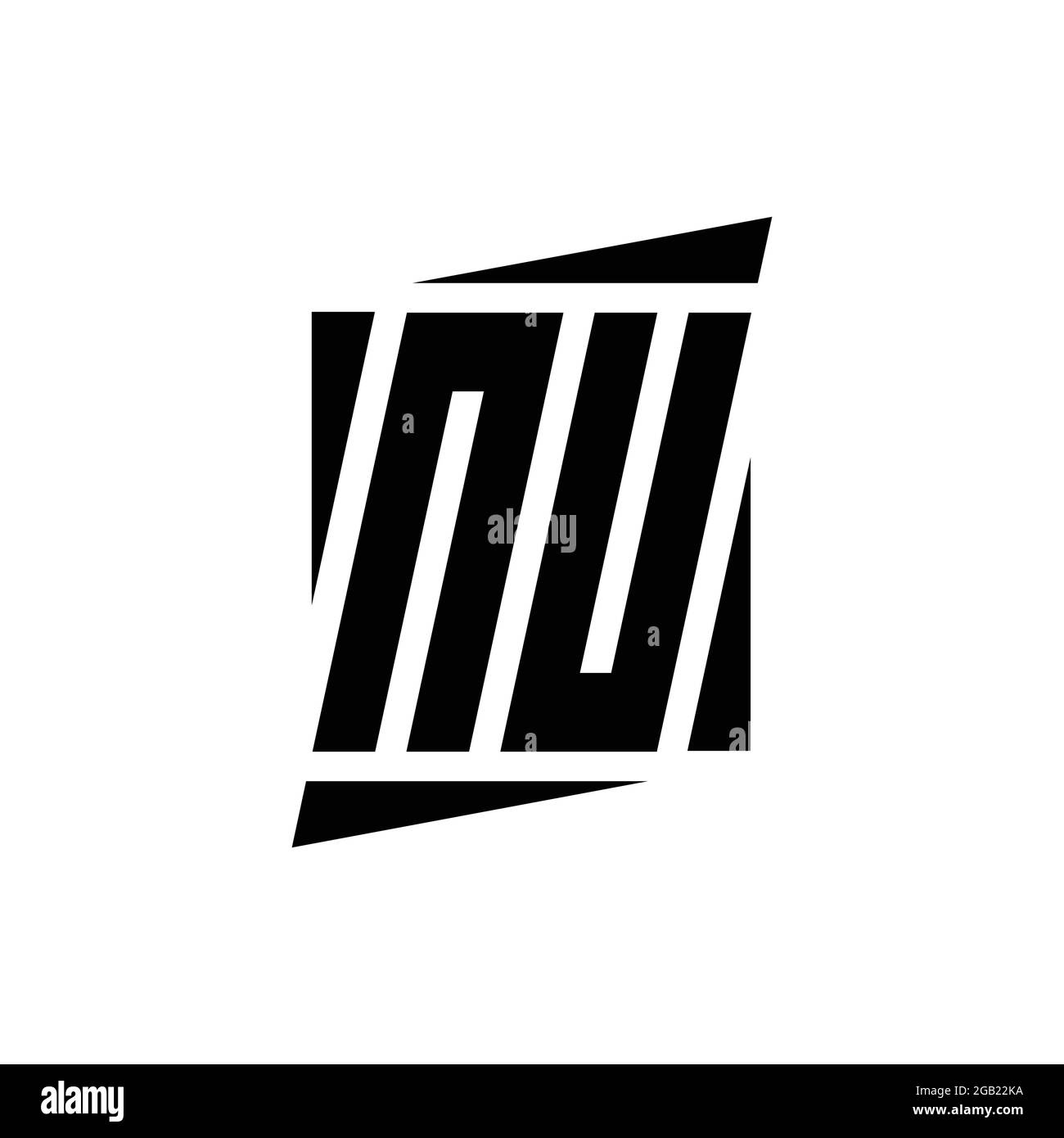 NU Logo monogram with modern style concept design template isolated on ...