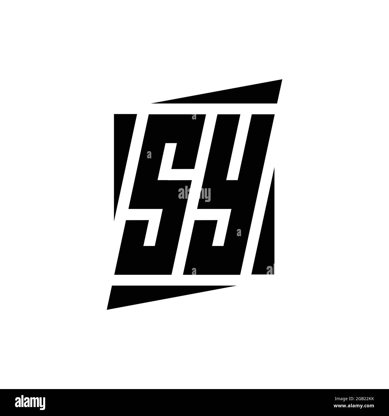 SY Logo monogram with modern style concept design template isolated on ...