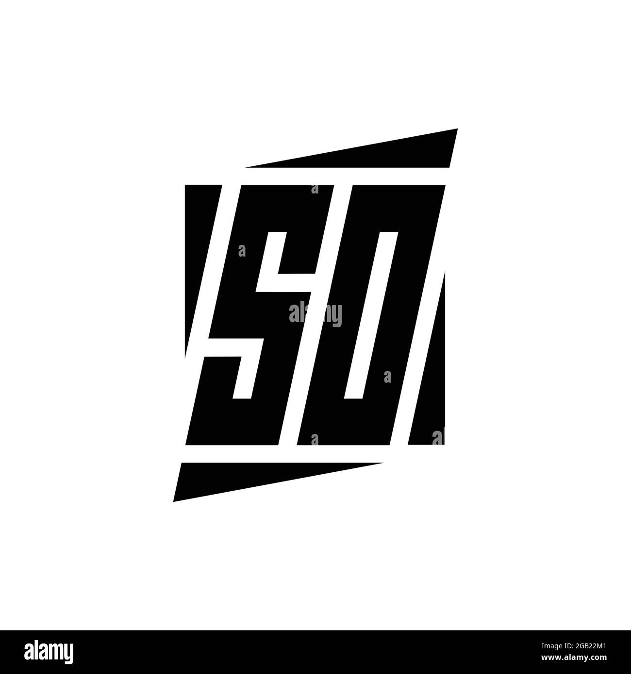 SO Logo monogram with modern style concept design template isolated on ...