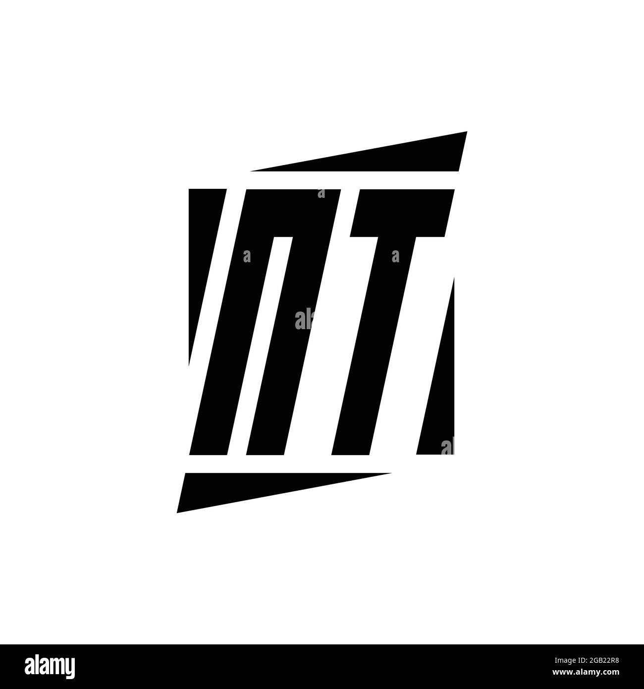 NT Logo monogram with modern style concept design template isolated on ...