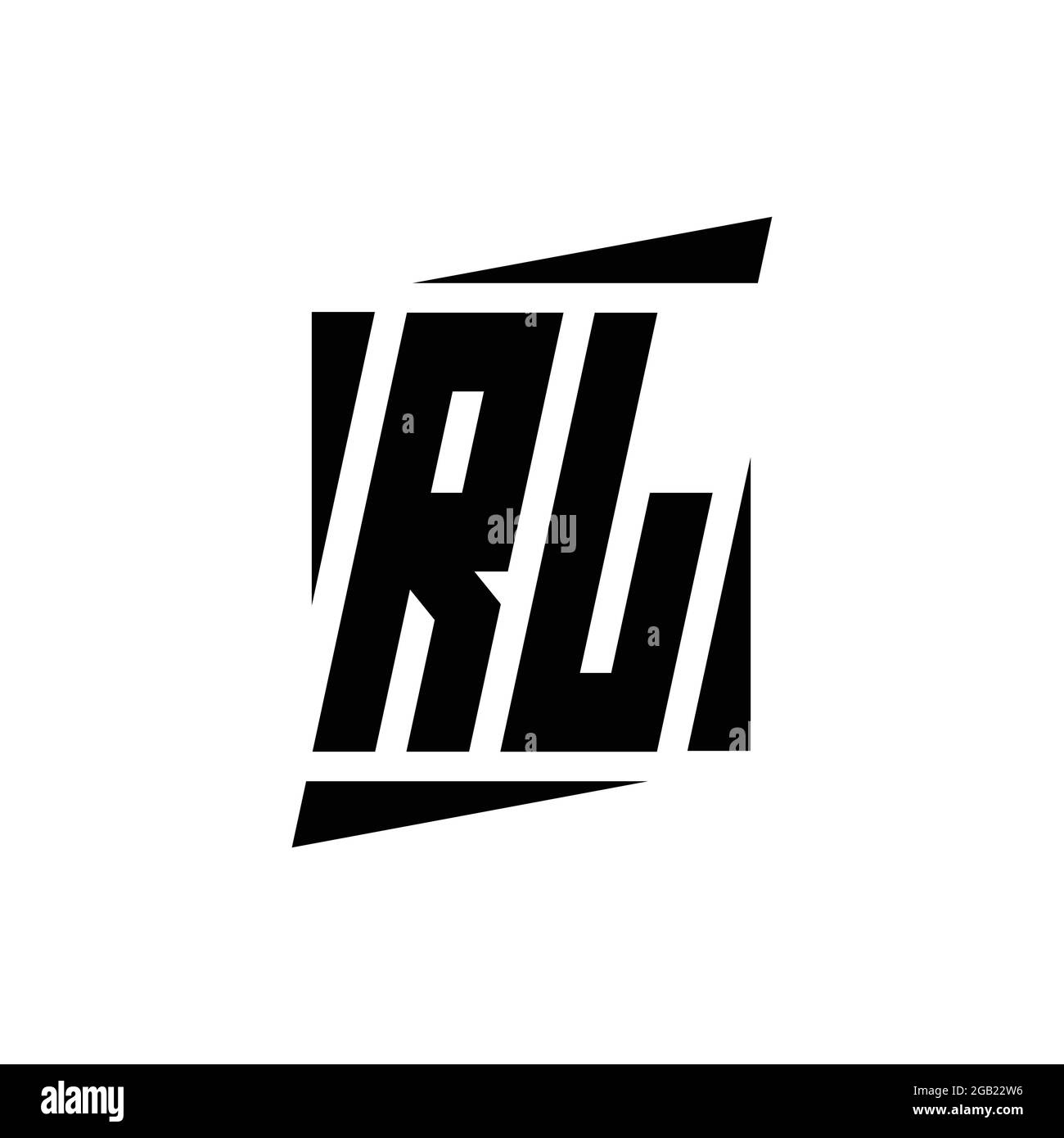 RL Logo monogram with modern style concept design template isolated on ...