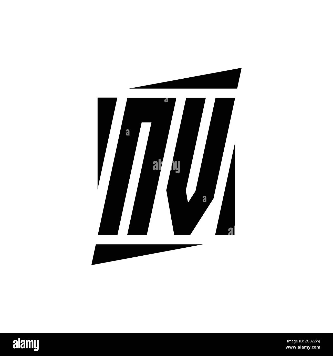 NV Logo monogram with modern style concept design template isolated on ...