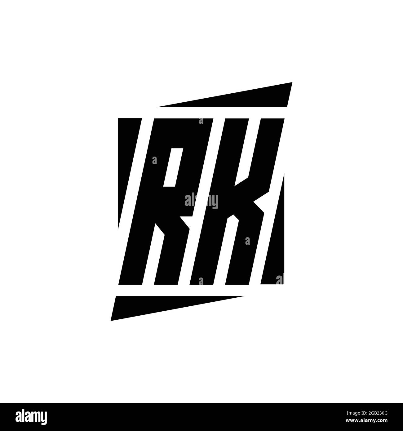 RK Logo monogram with modern style concept design template isolated on ...