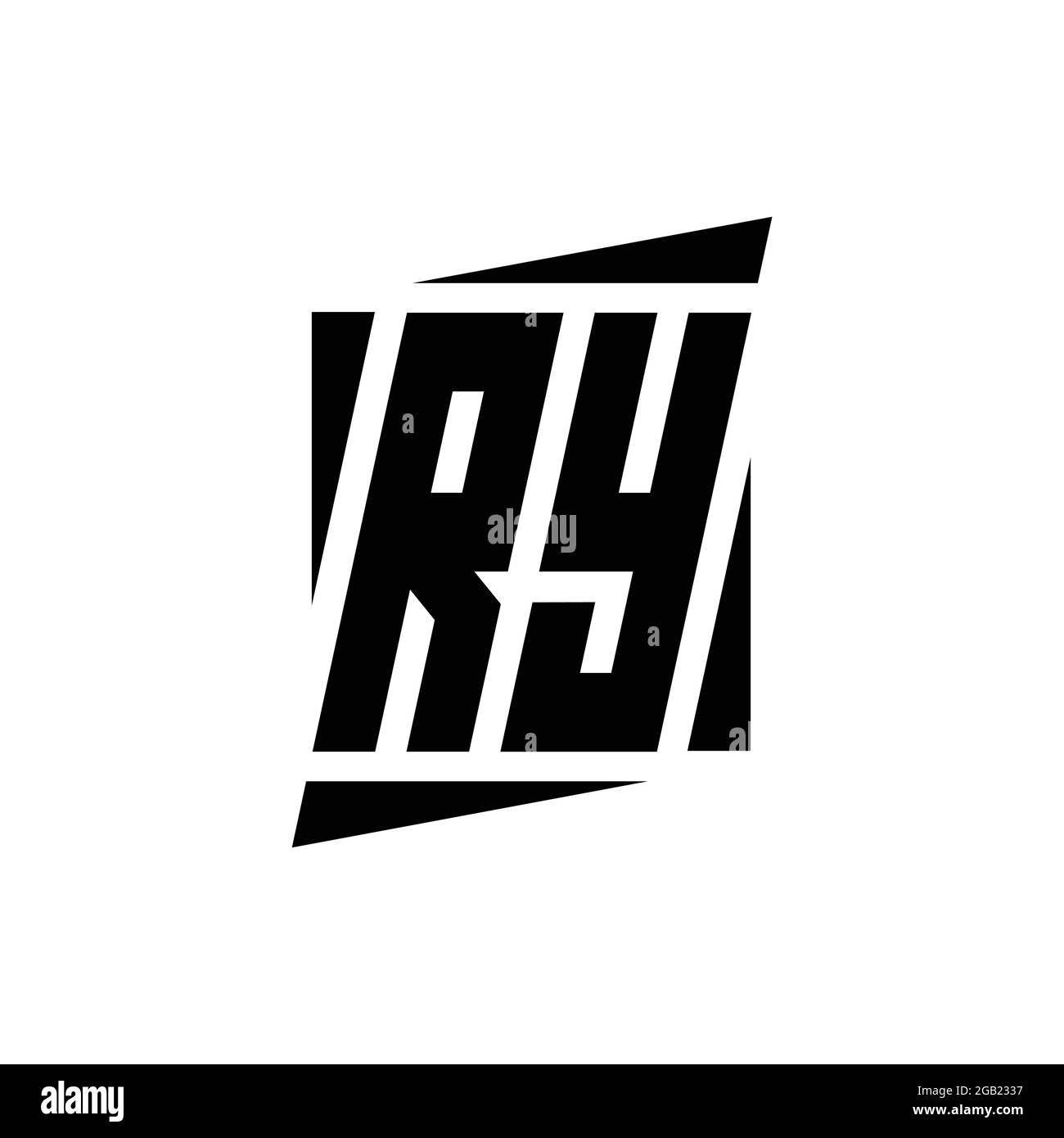 RY Logo monogram with modern style concept design template isolated on ...