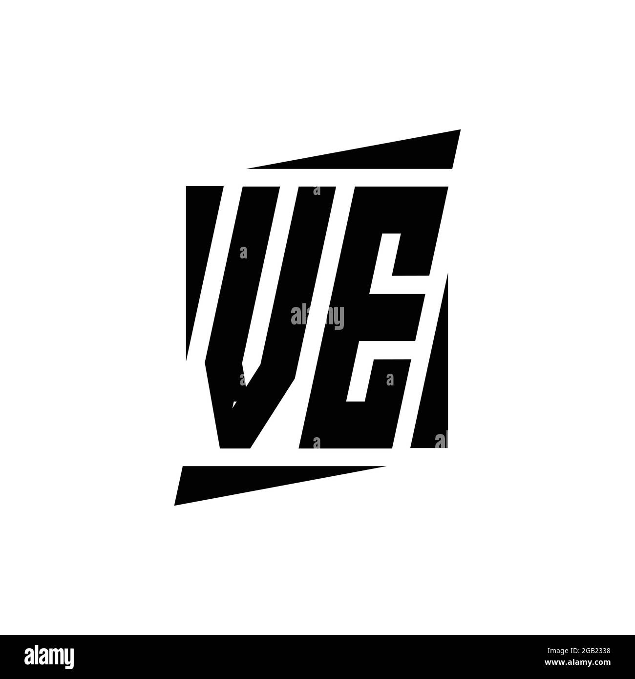 VE Logo monogram with modern style concept design template isolated on ...