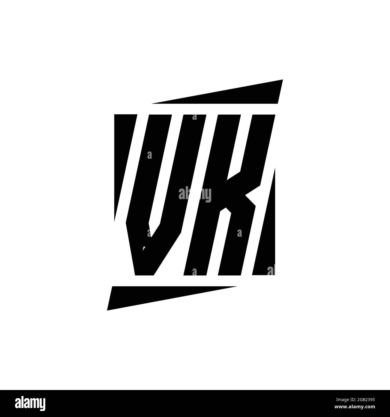VK Logo monogram with modern style concept design template isolated on ...