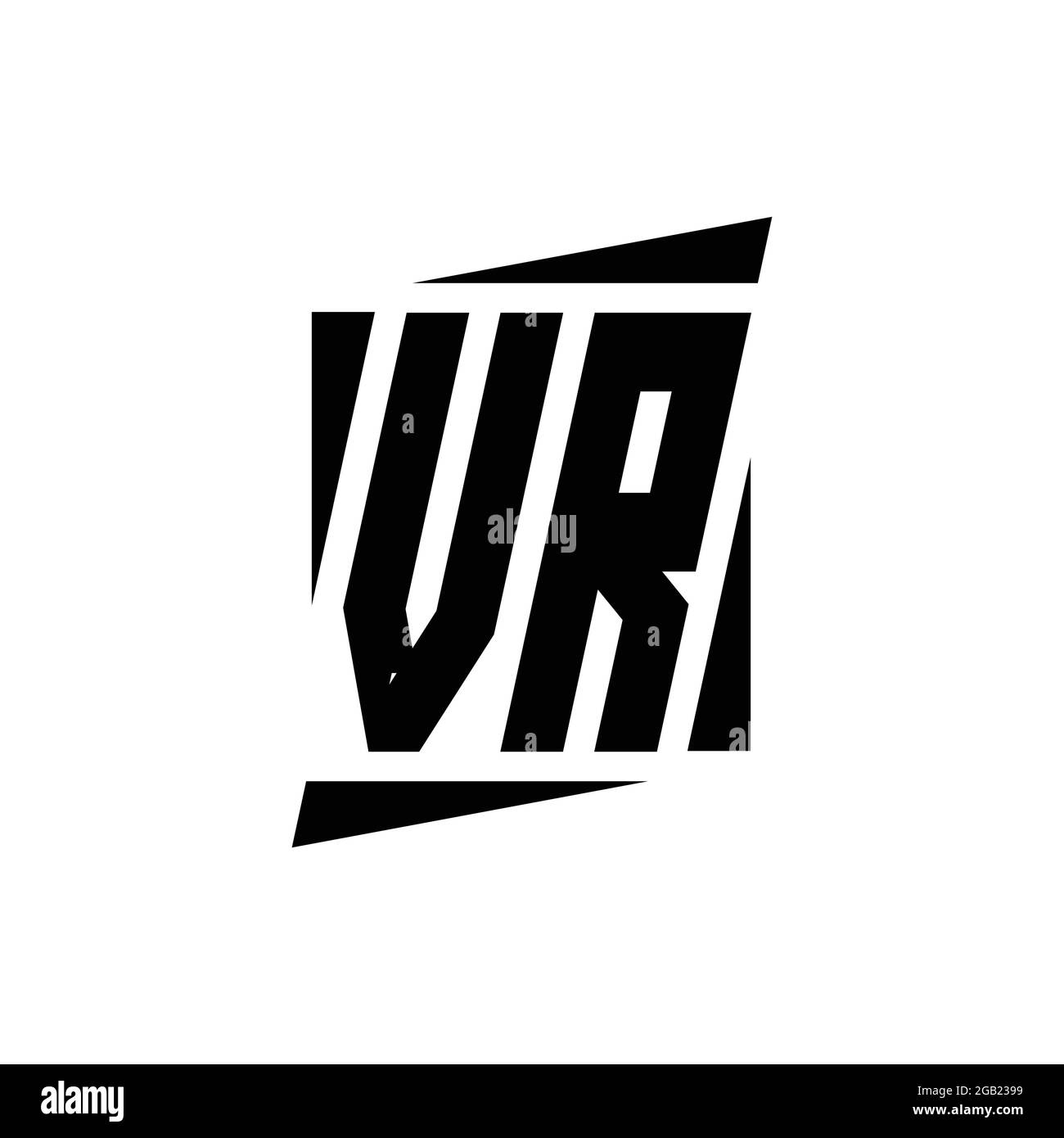 VR Logo monogram with modern style concept design template isolated on ...