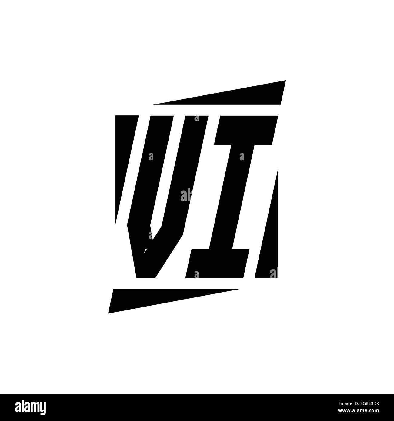 VI Logo monogram with modern style concept design template isolated on ...