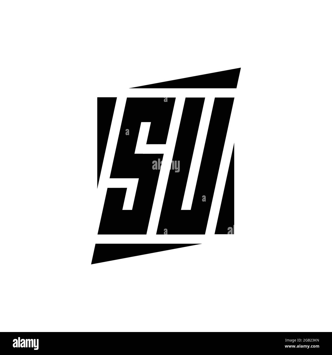 SU Logo monogram with modern style concept design template isolated on ...