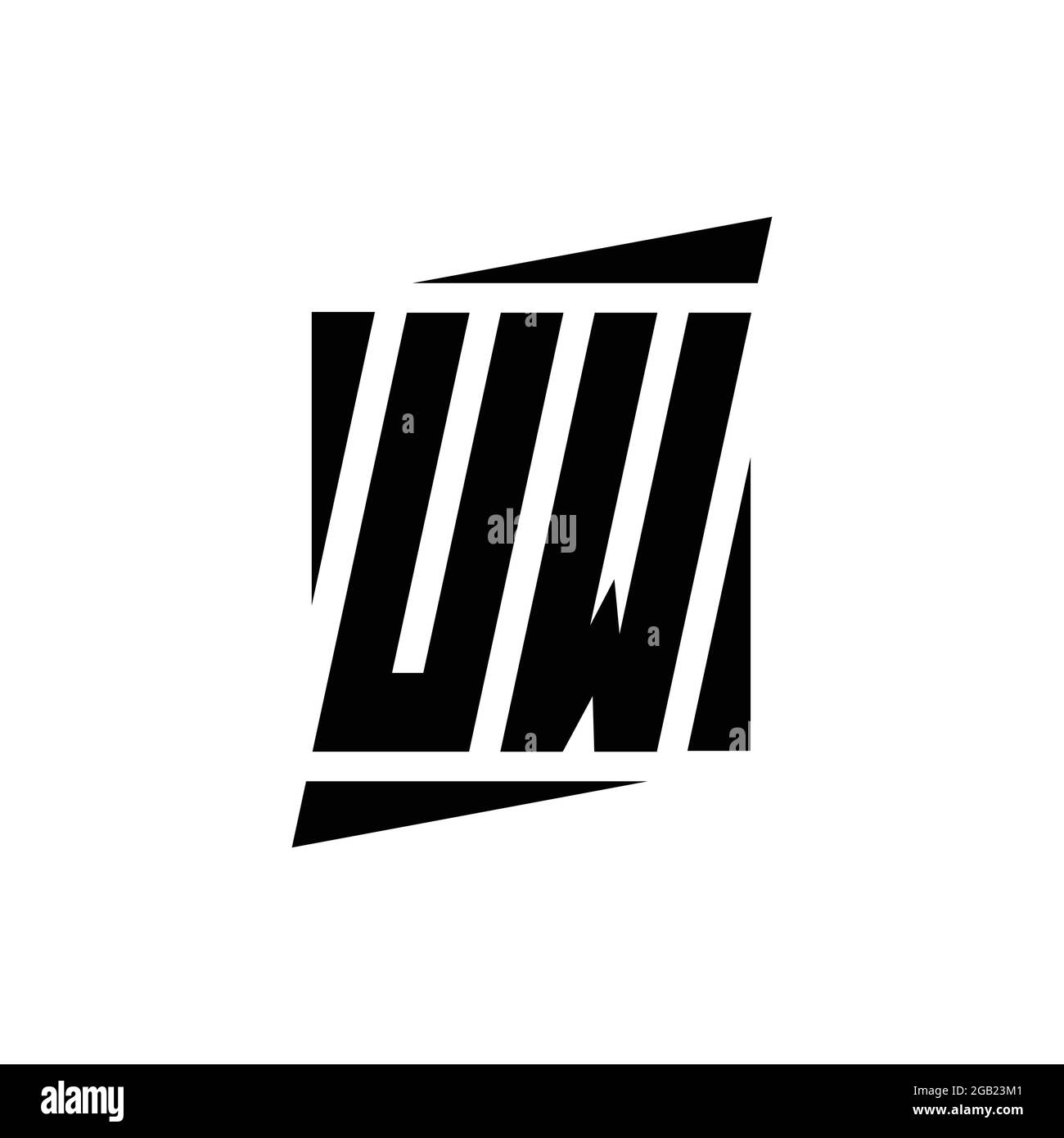 UW Logo monogram with modern style concept design template isolated on ...