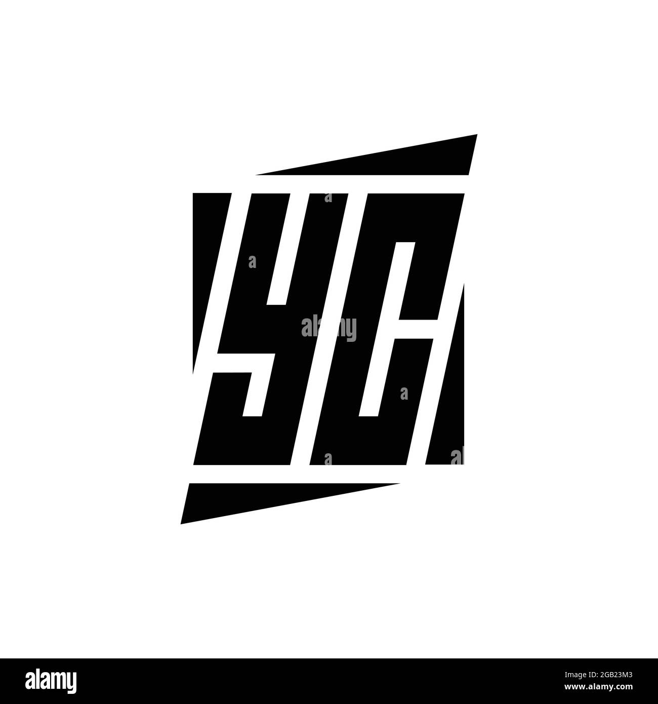 YC Logo monogram with modern style concept design template isolated on ...
