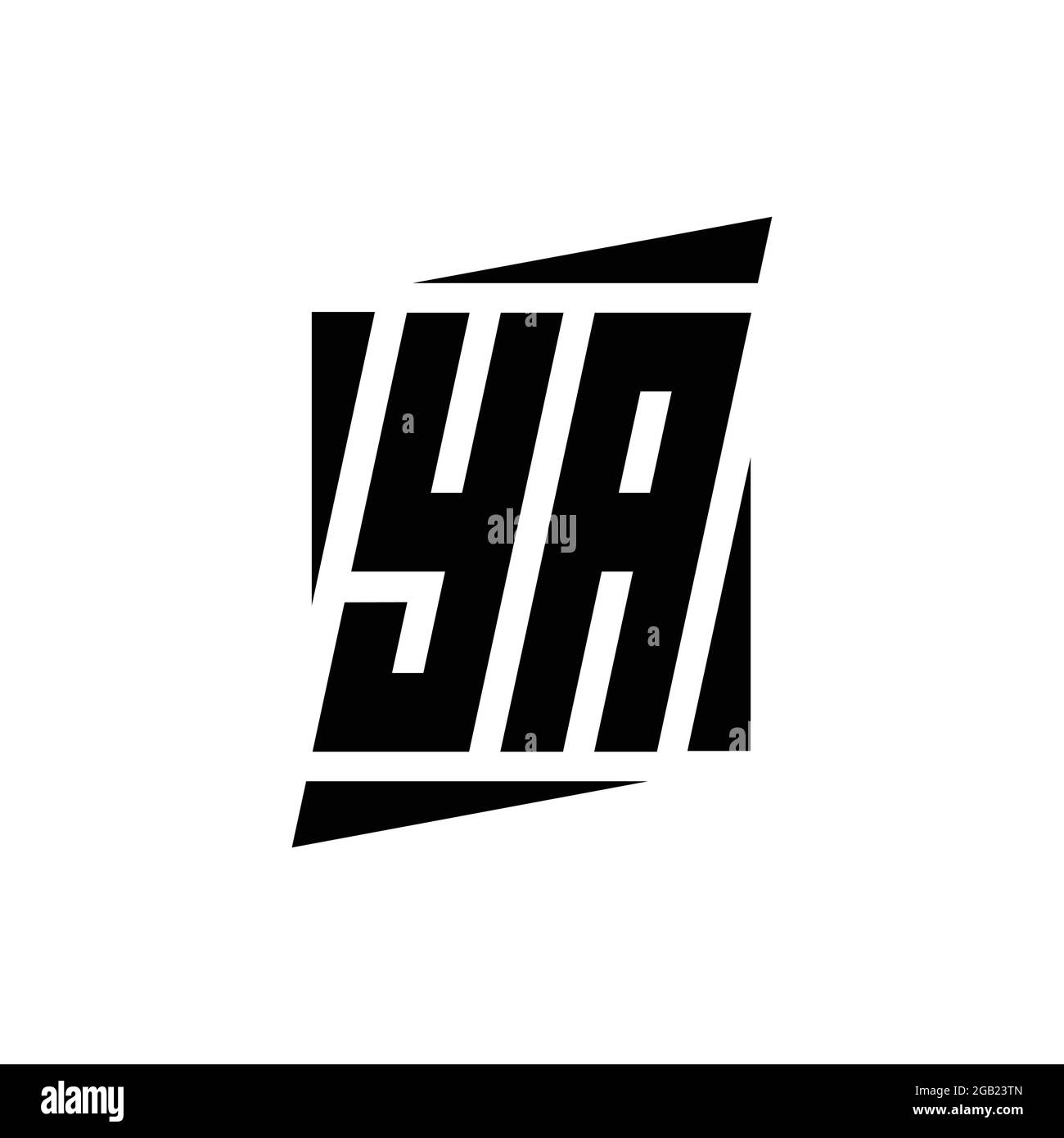 YA Logo monogram with modern style concept design template isolated on ...