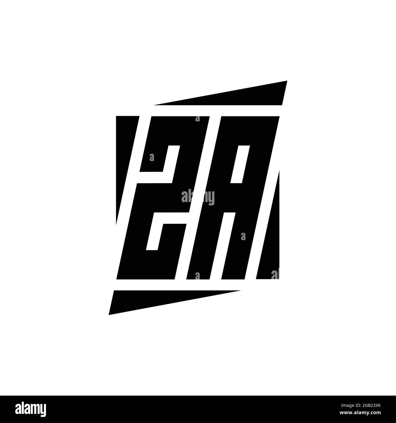ZA Logo monogram with modern style concept design template isolated on ...