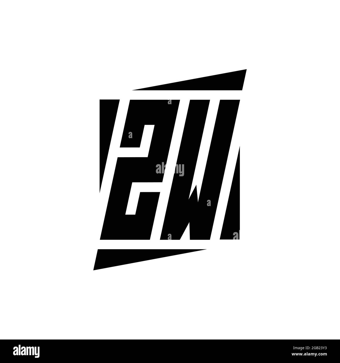 ZW Logo monogram with modern style concept design template isolated on ...