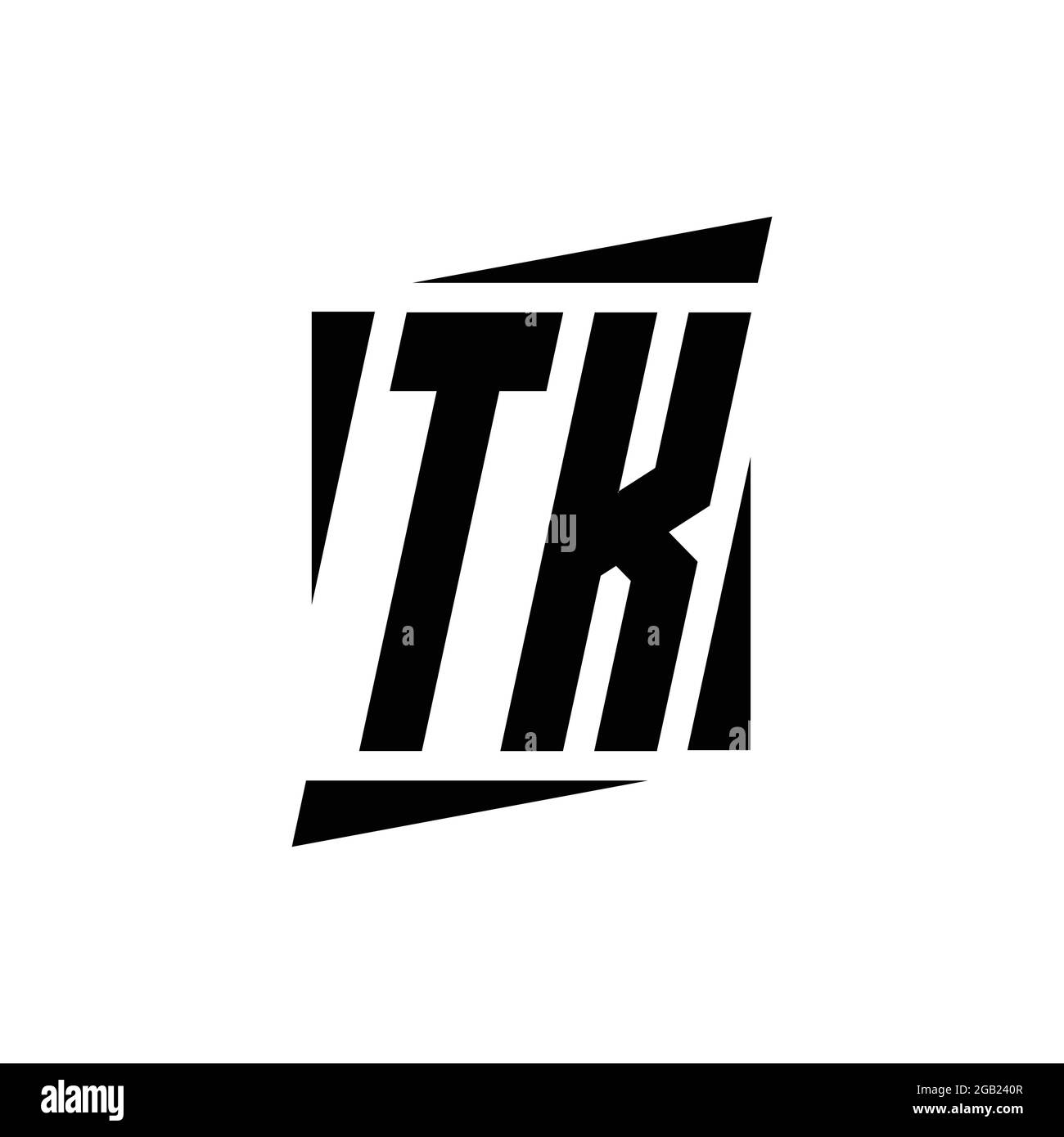 TK Logo monogram with modern style concept design template isolated on ...