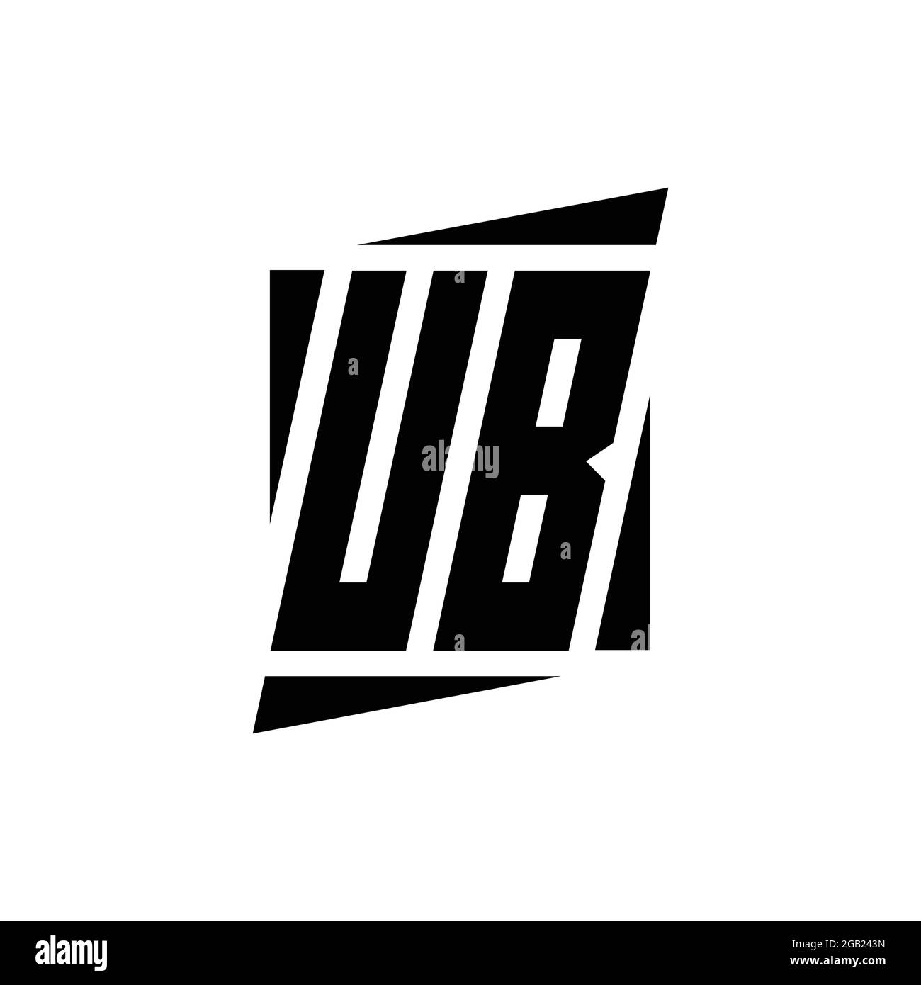 UB Logo monogram with modern style concept design template isolated on ...