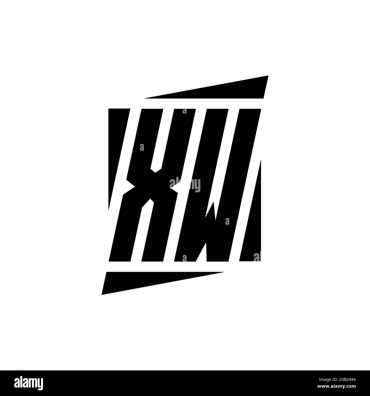 XW Logo monogram with modern style concept design template isolated on ...