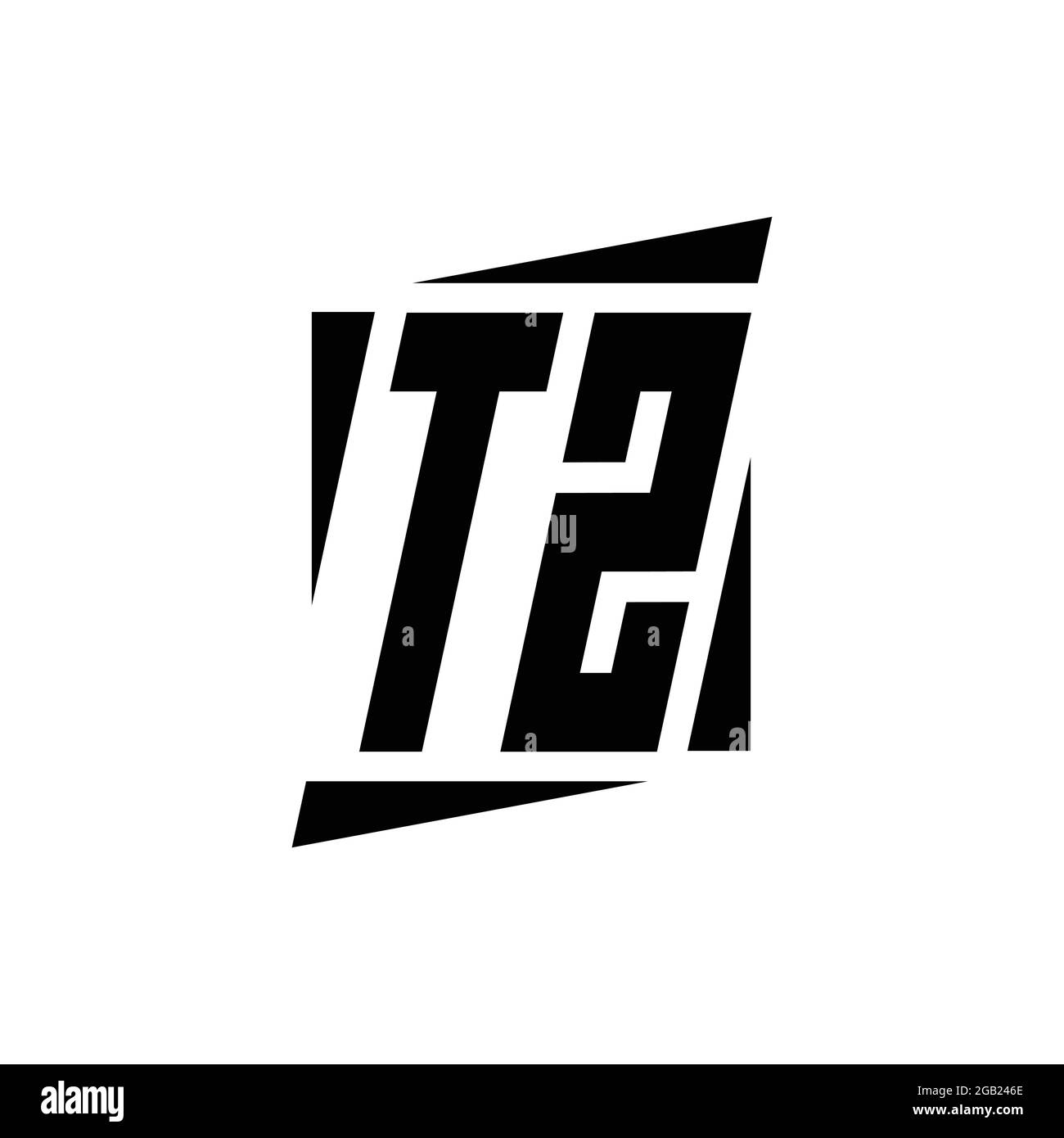 TZ Logo monogram with modern style concept design template isolated on white background Stock ...