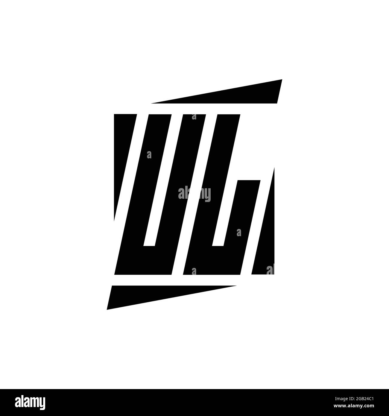 UL Logo monogram with modern style concept design template isolated on ...