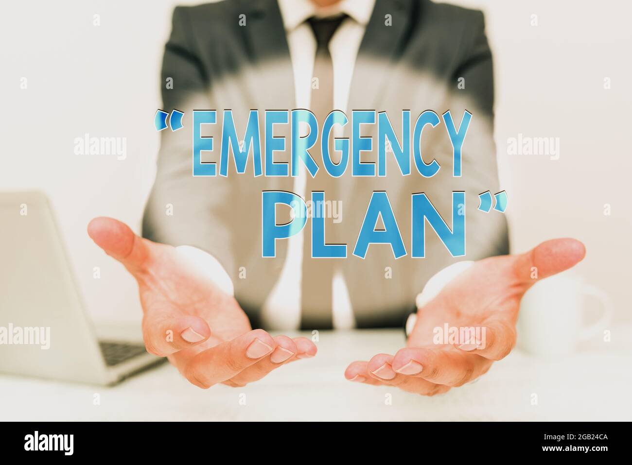 Conceptual caption Emergency Plan. Business showcase instructions that ...