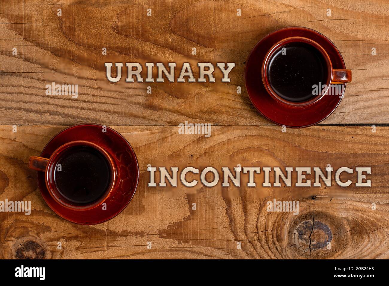 Sign displaying Urinary Incontinence. Word Written on uncontrolled ...