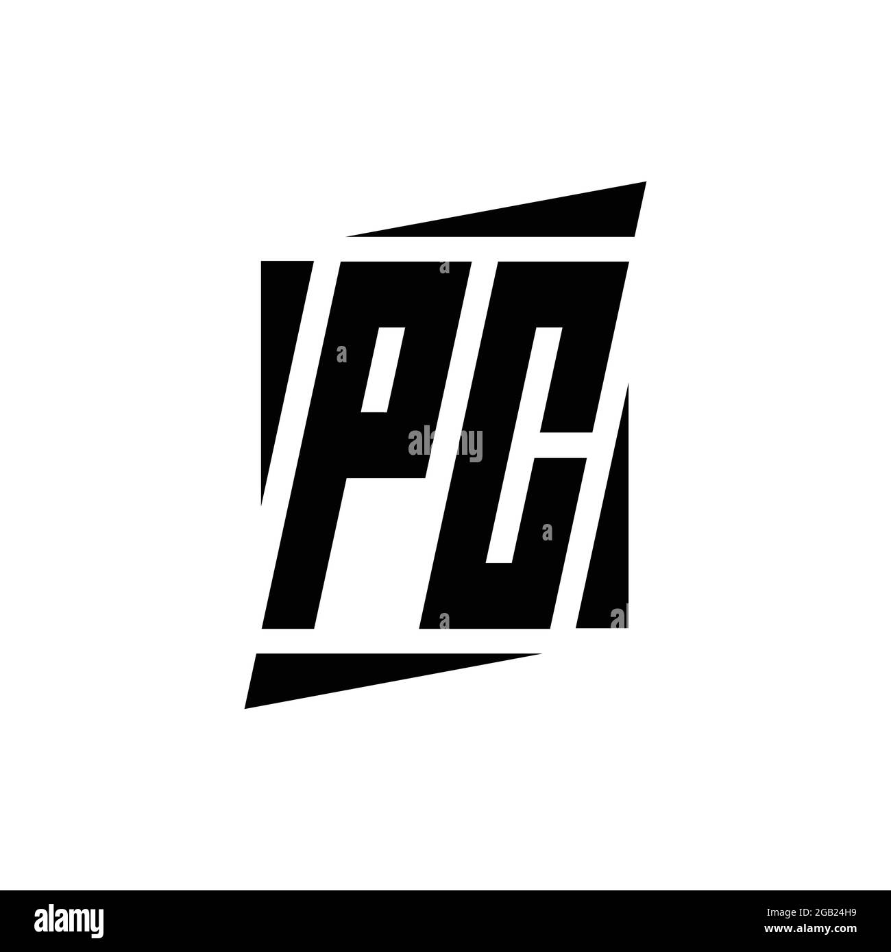 PC Logo monogram with modern style concept design template isolated on ...