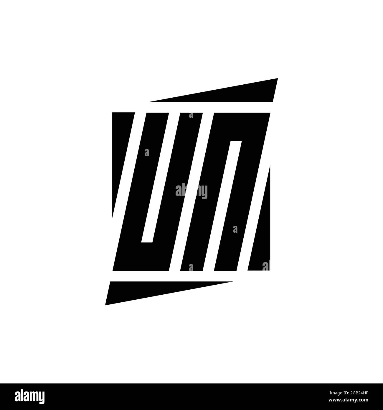 UN Logo monogram with modern style concept design template isolated on ...