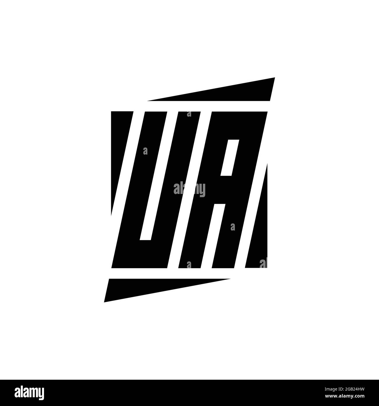 UA Logo monogram with modern style concept design template isolated on ...