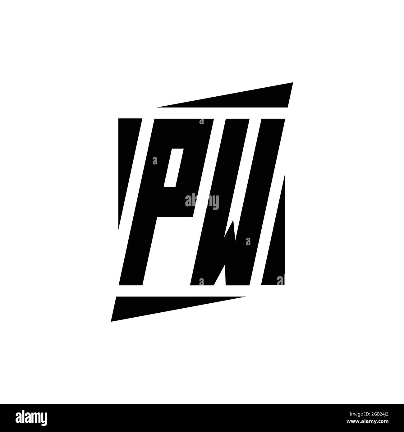 PW Logo monogram with modern style concept design template isolated on ...