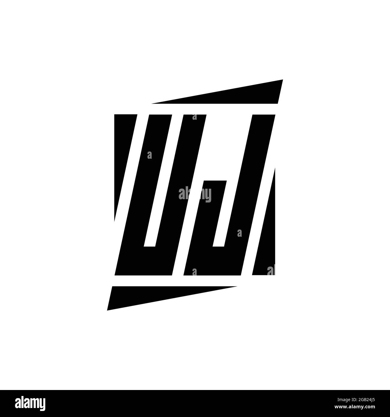 UJ Logo monogram with modern style concept design template isolated on ...
