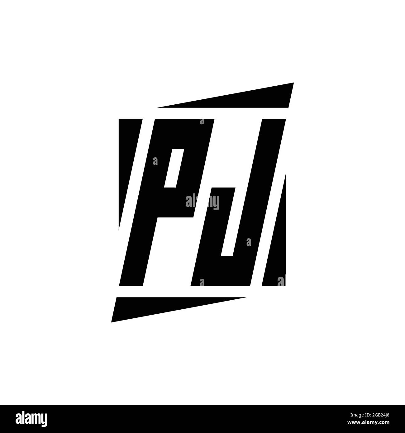 PJ Logo monogram with modern style concept design template isolated on white background Stock ...