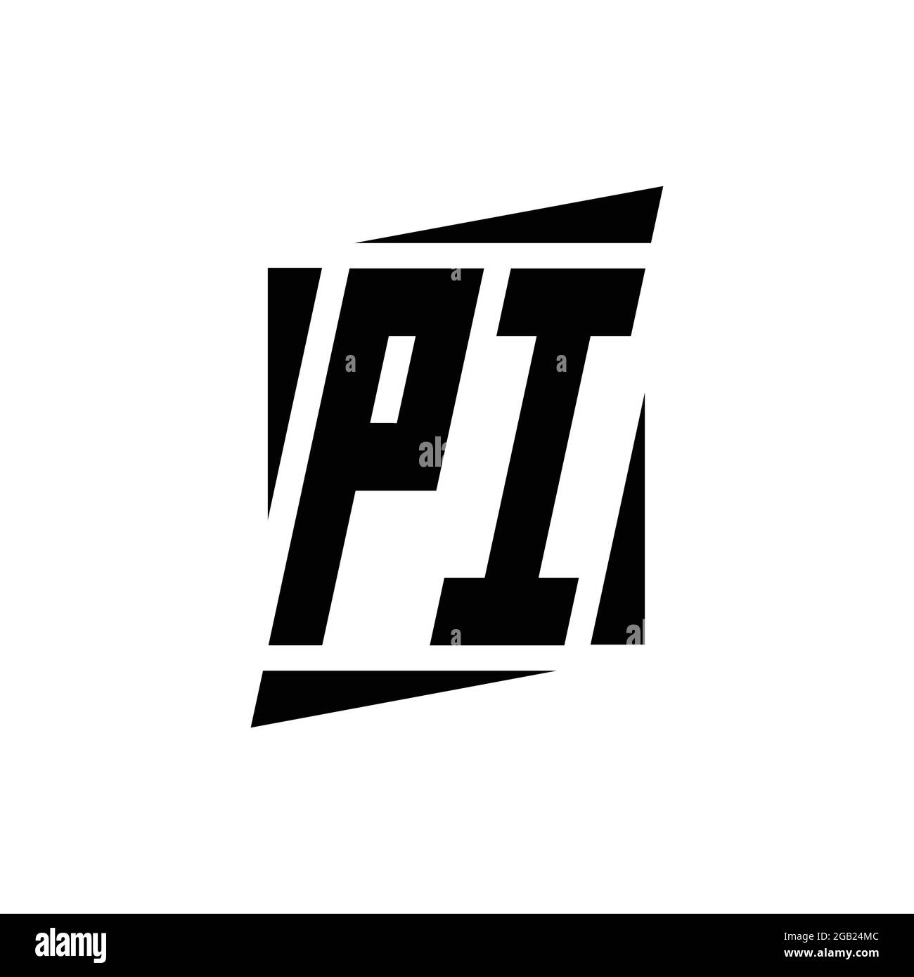 PI Logo monogram with modern style concept design template isolated on white background Stock ...