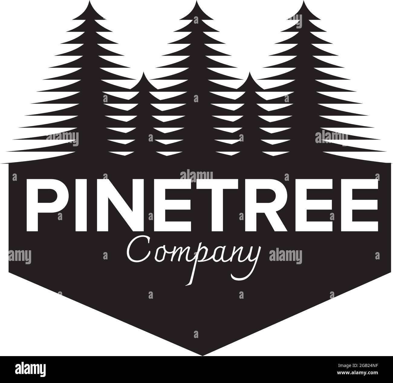 Pine tree icon logo design vector template Stock Vector Image & Art - Alamy